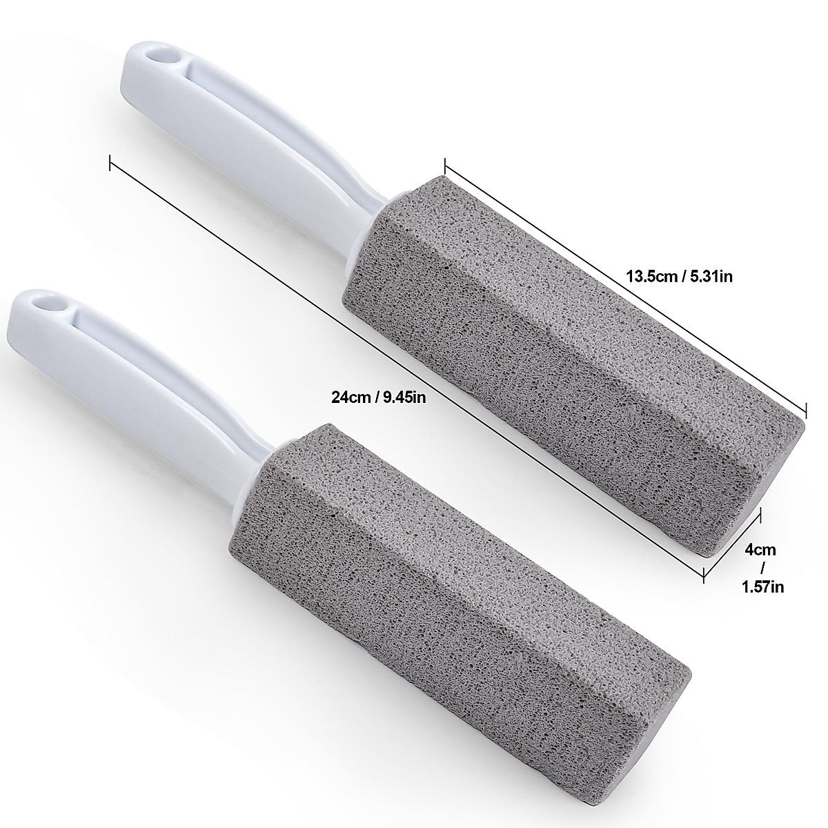 2 Pack Pumice Stone,Pumice Cleaning Stone with Handle,Pumice Stone Toilet Cleaner Tool Stain Remover for Toilet,Kitchen,Bathtubs,Pool,Bathroom,Grill,Household