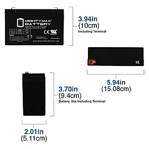 Mighty Max Battery 6V 12AH F2 SLA Replacement Battery for BB BP12-6 - 2 Pack
