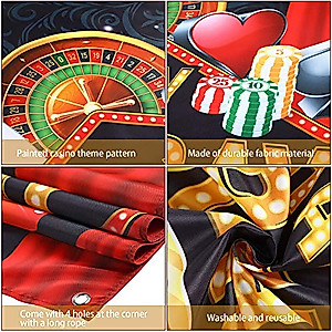 Casino Theme Birthday Party Decorations Casino Door Cover Las Vegas Casino Birthday Party Decorations Casino Night Photograph Casino Las Vegas Party Decoration Supplies, 6 x 3 Feet