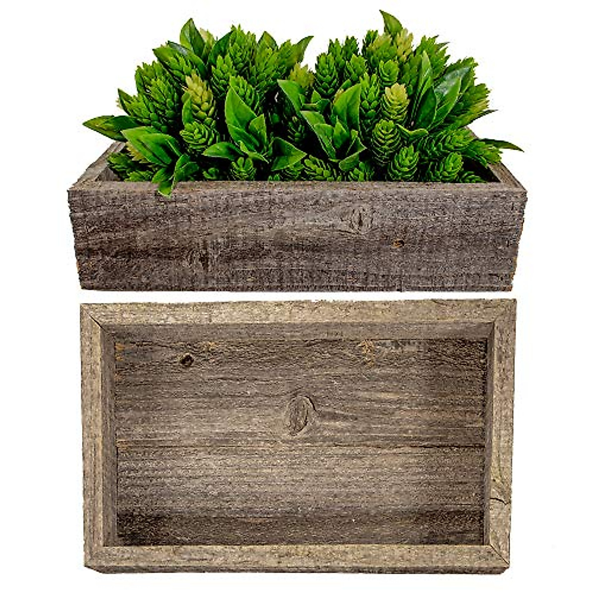 BARNWOODUSA Small Rustic Wooden Box | Best for Wood Flower Planter, Toilet Top Storage Boxes, and Table Decor Centerpieces