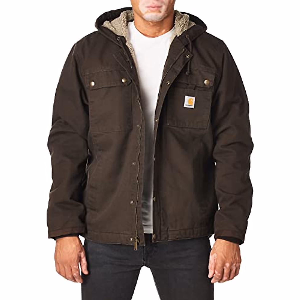 Carhartt Men's Bartlett Jacket (Regular and Big & Tall Sizes), Dark Brown, Large