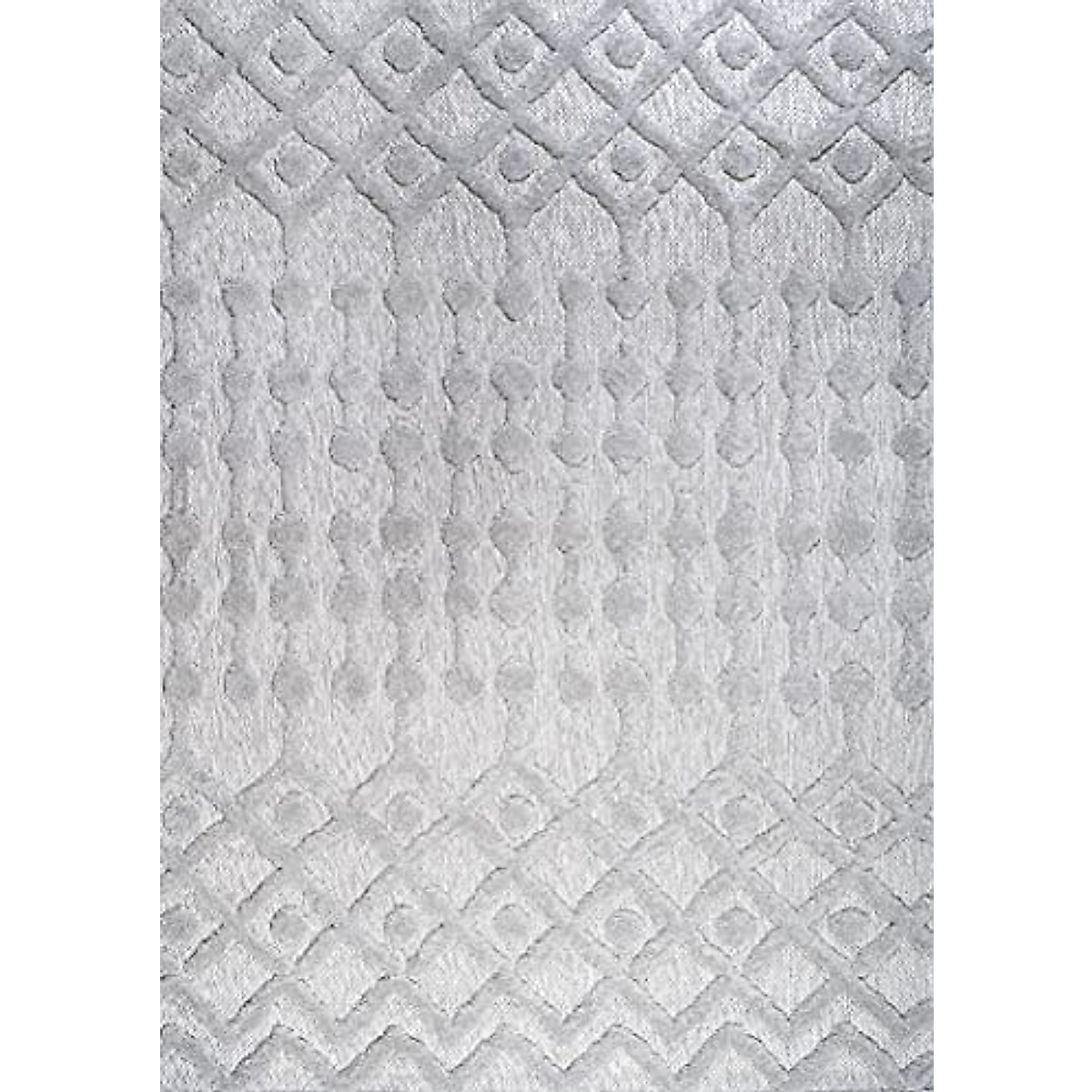 JONATHAN Y IBZ103C-3 Peralta Moroccan Diamond Indoor Outdoor Area-Rug Bohemian Geometric Easy-Cleaning Bedroom Kitchen Backyard Patio Porch Non Shedding, 3 X 5, Light Gray