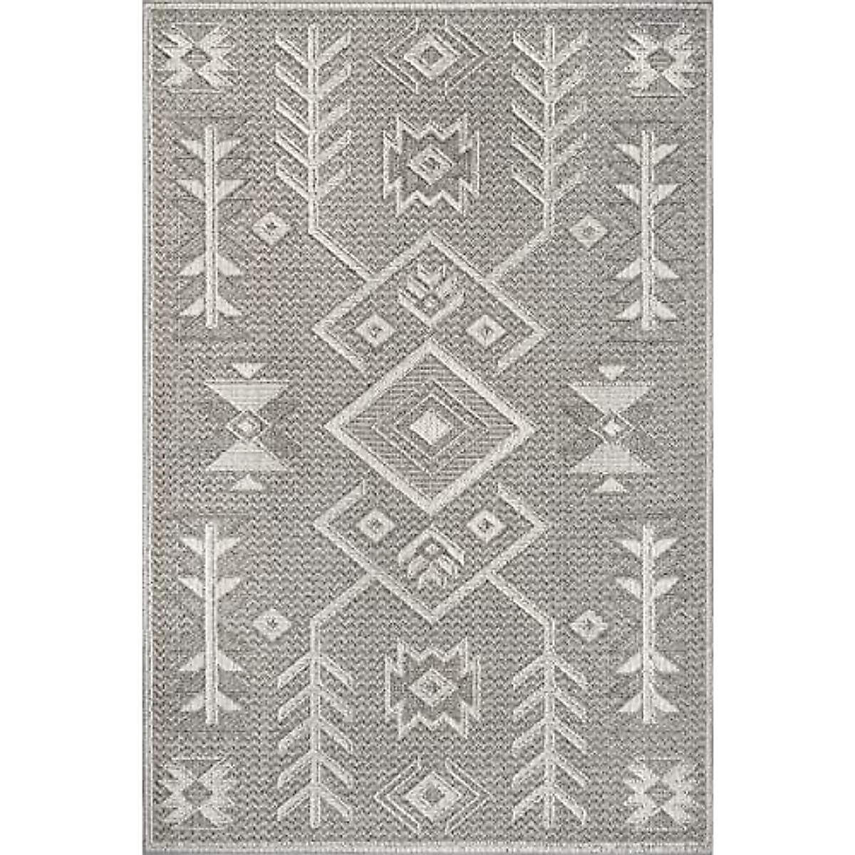 nuLOOM Theresa Textured Southwestern Area Rug, 8' 10" x 12', Grey