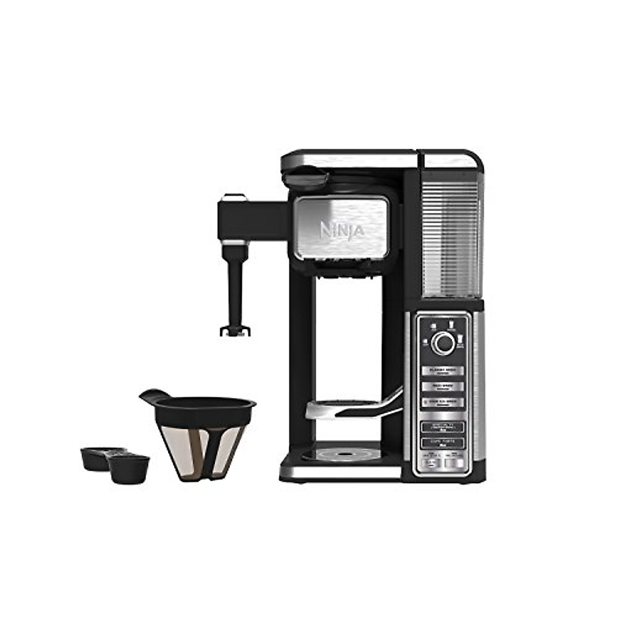 Ninja Single-Serve, Pod-Free Coffee Maker Bar with Hot and Iced Coffee, Auto-iQ, Built-In Milk Frother, 5 Brew Styles, and Water Reservoir (CF111)