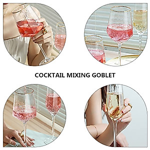 BESTOYARD Glassware Champagne Goblets Martini Wine Glass Cups Elegant Flutes Cocktail Flute Mixing Goblet Cups Cocktail Highball Glasses for Wedding Anniversary 300ml Martini Tumbler