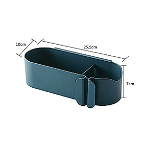 BRAIYV Wall Mounted Floating Shelf, Non-Drilling Adhesive Bathroom Organizer Ledge Shelf for Home Decor, Kitchen, Bedroom, Bathroom,Blue