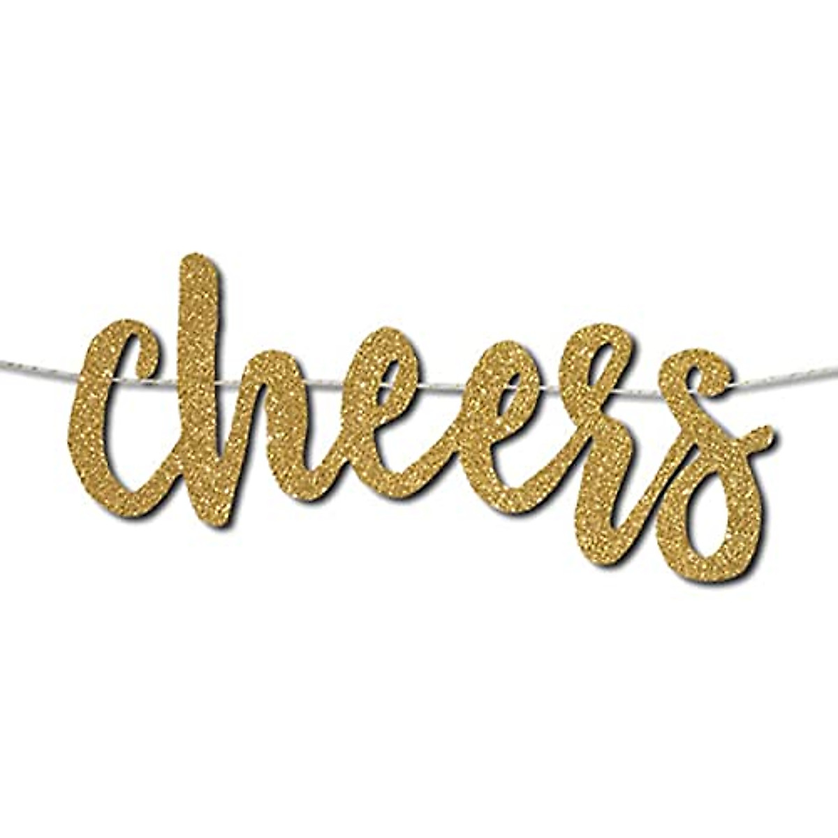 Cheers to 40 Years Banner - Premium Glitter Cardstock Paper - Larger Text for Better Visibility - Perfect Decoration for 40th Birthday Party Celebration