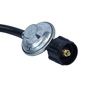 METER STAR 8 FEET QCC1 Propane Regulator Low Pressure with Hose Plus 1/4" Quick Connect Propane Elbow Adapter Converter for 17" and 22" Blackstone Tabletop Camper Grill