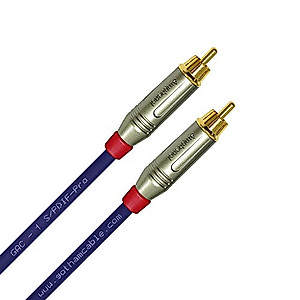 WORLDS BEST CABLES 4 Foot SPDIF Cable – Gotham GAC-1 S/PDIF-Pro (Ultrablue) High-End Silver Plated LCOFC Digital Audio Interconnect Cable & Amphenol ACPR-SRD Gold RCA Plugs - CUSTOM MADE