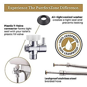 Purrfectzone Luxury Bidet Sprayer for Toilet, Handheld Bidet Sprayer Kit, Easy-to-Install Toilet Bidet Sprayer Set, Two-Mode Hand Held Bidet with Adjustable Flow, Cloth Diaper Sprayer