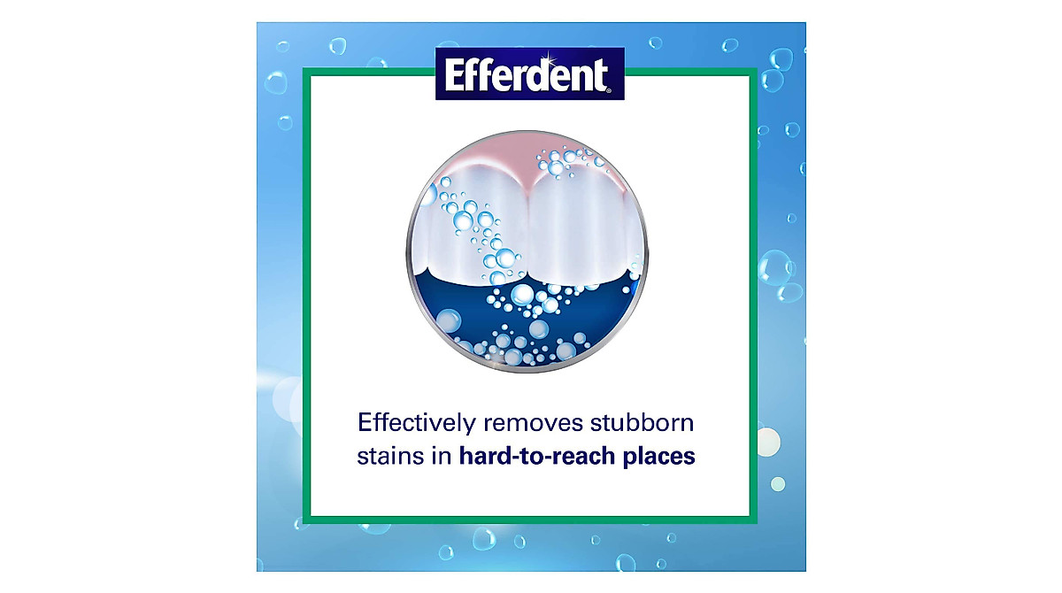 Efferdent Plus Mint Denture Cleanser | 90 Tablets for Fresh & Clean Smiles