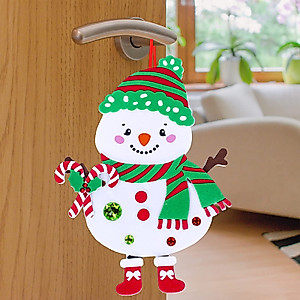 Winlyn 24 Sets Christmas Craft Kits Winter Crafts DIY Christmas Snowman Ornaments Decorations Art Sets Snowman Christmas Foam Stickers Arts and Crafts for Kids Holiday Art Project Classroom Activities