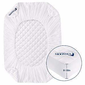 RV Short Queen Mattress Topper Pad Protector Waterproof, Absorbent 60" x 75" Mattress Pads Quilted Fitted Mattress Protector, Short Queen Mattress Cover for RV Queen Bed, Deep Pocket fit up to 18 Inch