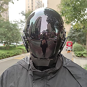 KYEDAY Punk Mask Cosplay for Men, Cosplay Halloween Mask Fit Party Music Festival Accessories