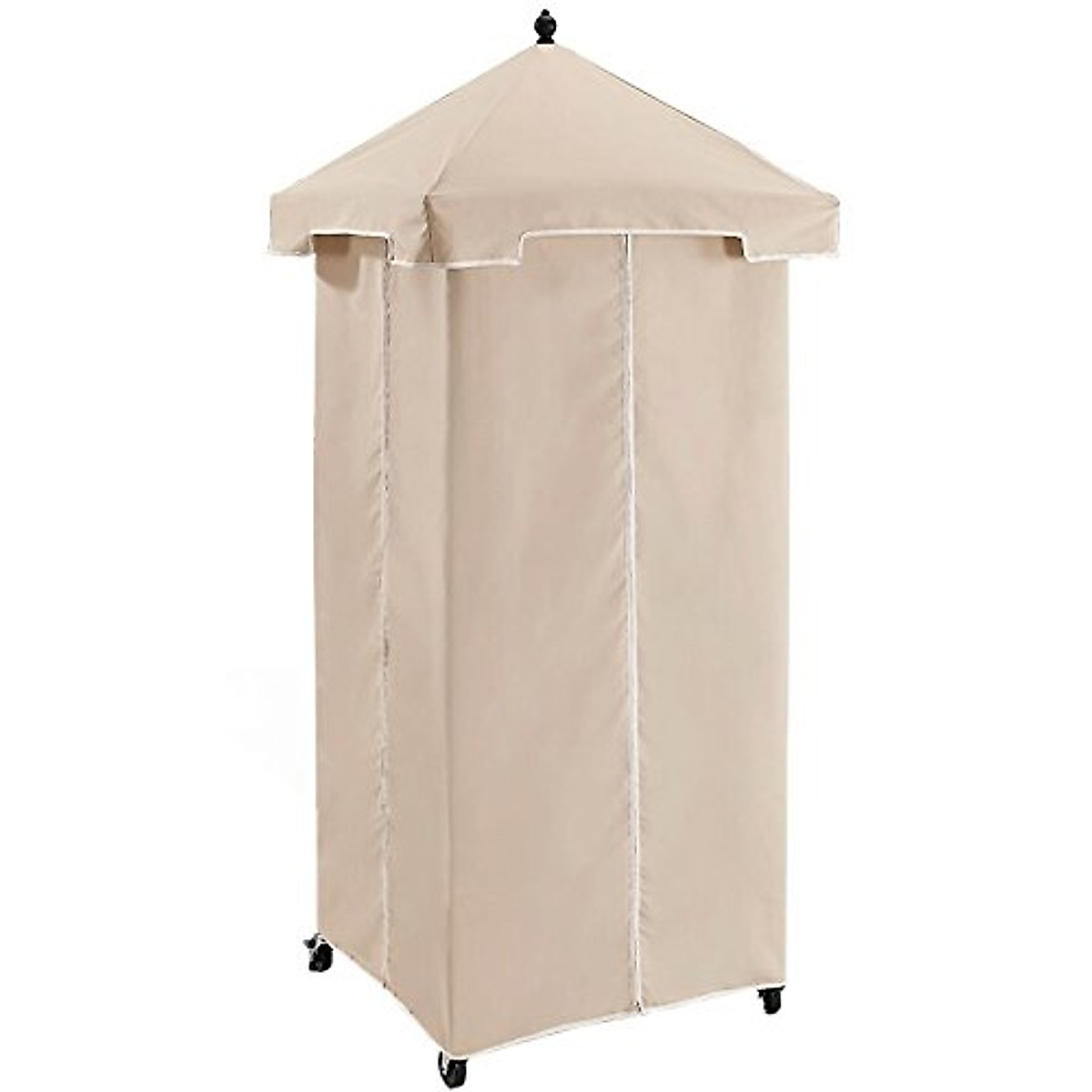 Crosley Furniture Palm Harbor Outdoor Wicker Rolling Towel Valet with Sand Cover - Brown