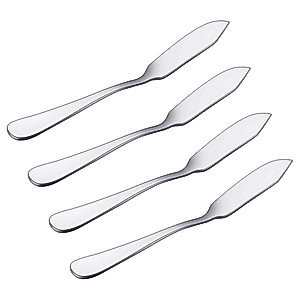 Butter Knife, McoMce Durable Stainless Steel Spreader Knife, Professional Cheese Spreaders, Convenient Butter Knives, Butter Knife Spreader Set of 4 for Breakfast, Butter, Cheese and Condiments