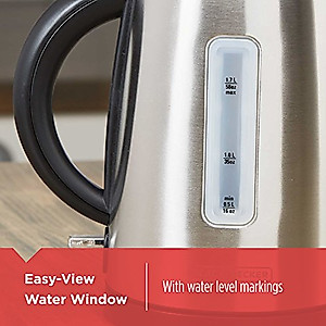 BLACK+DECKER 1.7L Cordless Kettle, Silver, KE2000SD