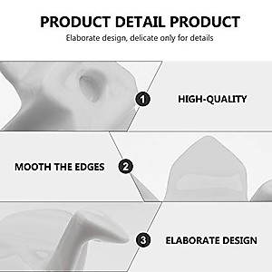 6 Pcs Ceramic Chopsticks Rest Set White Porcelain Chopsticks Holder Thousand Paper Crane Fork Knife Holder Rack - 5.5x5x3cm