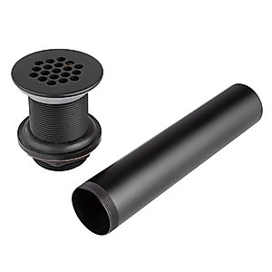 Grid Drain Strainer Assembly Without Overflow for Bathroom Sink, C.O. Plug Grid Lavatory Drain, Bathroom Sink Grid Strainer by Artiwell, Matte Black