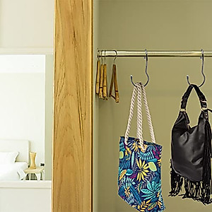 8 Pack Purse Hooks for Closet, S-Shape Metal Purse Hanger Double Hanger Hooks for Cloest Rod, Hangbag Belt Purse Hanging Storage