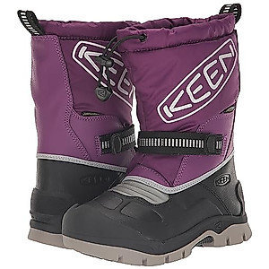 KEEN Snow Troll Insulated Waterproof Pull On Winter Boots, Charisma/Silver, 3 US Unisex Big Kid