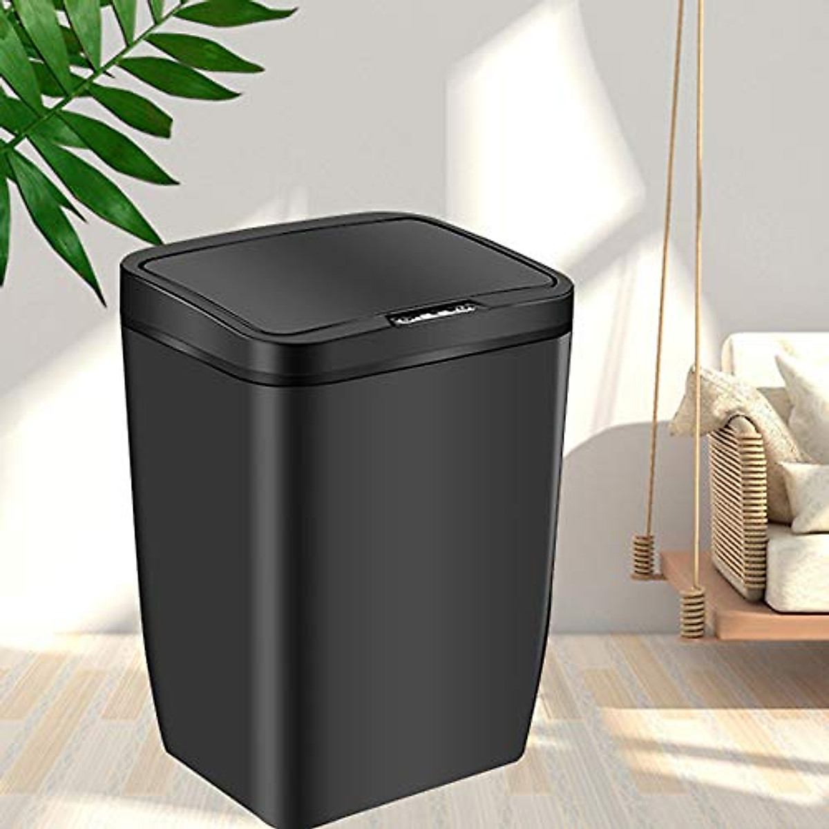 Smart Trash Home Kitchen Office Hotel Room Automatic Sensor Trash Can - Black