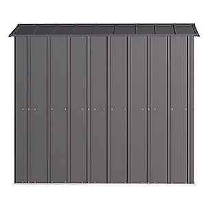Arrow Classic Steel Storage Shed, 6x7, Charcoal