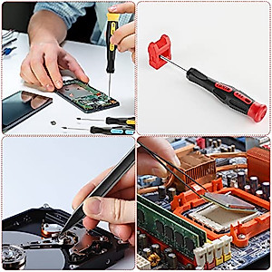 OPOW 19-Piece Precision Screwdriver Set with Pouch, Phillips, Slotted, Pentalobe Torx Star for PC, Laptop, Phone, Camera, Eyeglass, Watch, Toys, Non-Slip Grip, Magnetic Small Screwdrivers set