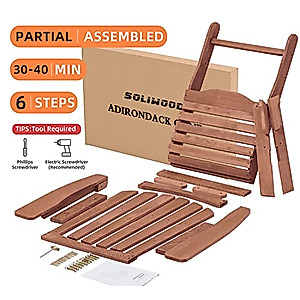 Oversized & Brushed Decent Wooden Folding Adirondack Chair, Cedar Wood Lounge Patio Chair for Garden Backyard Firepit Deck Pool Beach