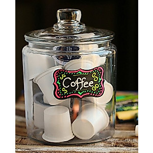 ONUPGO Chalkboard Labels - 150 Premium Reusable Chalkboard Stickers with 2 Chalk Marker to Decorate Your Pantry Storage & Office, Chalk Label Stickers for Spice Jars, Mason Jars, Spray Bottles