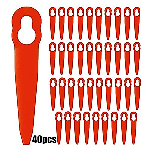 RESYO 40pcs Lawn Mower Blade Plastic Cutter for Grass Trimmer Brushcutter Replacement Compatible with STIHL 45 Cordless Strimmer Garden Tool xiaolu