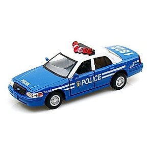 🚓 KiNSMART Ford Crown Victoria NYPD 5" 1:42 Scale Police Interceptor Car w/ Pullback Action 👮