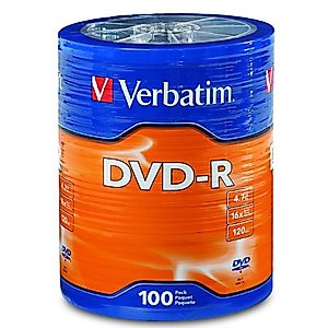 Verbatim 96525 100 Pack 16X DVD-R