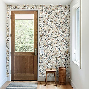 JiffDiff Boho Floral Wallpaper Peel and Stick Wallpaper Removable Wallpaper Wall Decor Home Decor Wall Art Printable Wall Art Room Decor (Fantasy Dream)