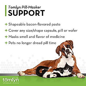 TOMLYN Pill-Masker Original Bacon-Flavored Paste for Dogs & Cats, 4oz