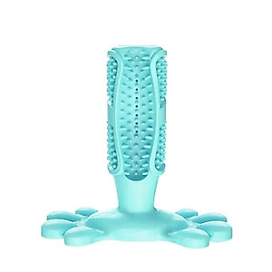 Aggressive Chewer Toothbrush Brushing Stick Dental Bully Breed Dog Toy (Lake Blue)