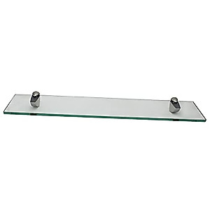 XVL Bathroom Glass Shelf 23.6 Inch Tempered Glass Storage Brushed GS3001AX