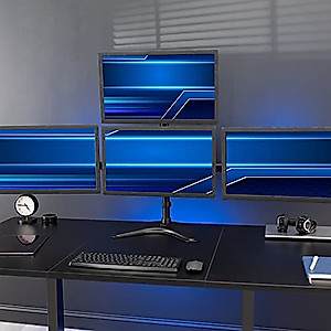 VIVO Quad LCD Monitor Desk Stand Mount, Free-Standing 3 Plus 1, Holds 4 Screens up to 24 inches, STAND-V004Z