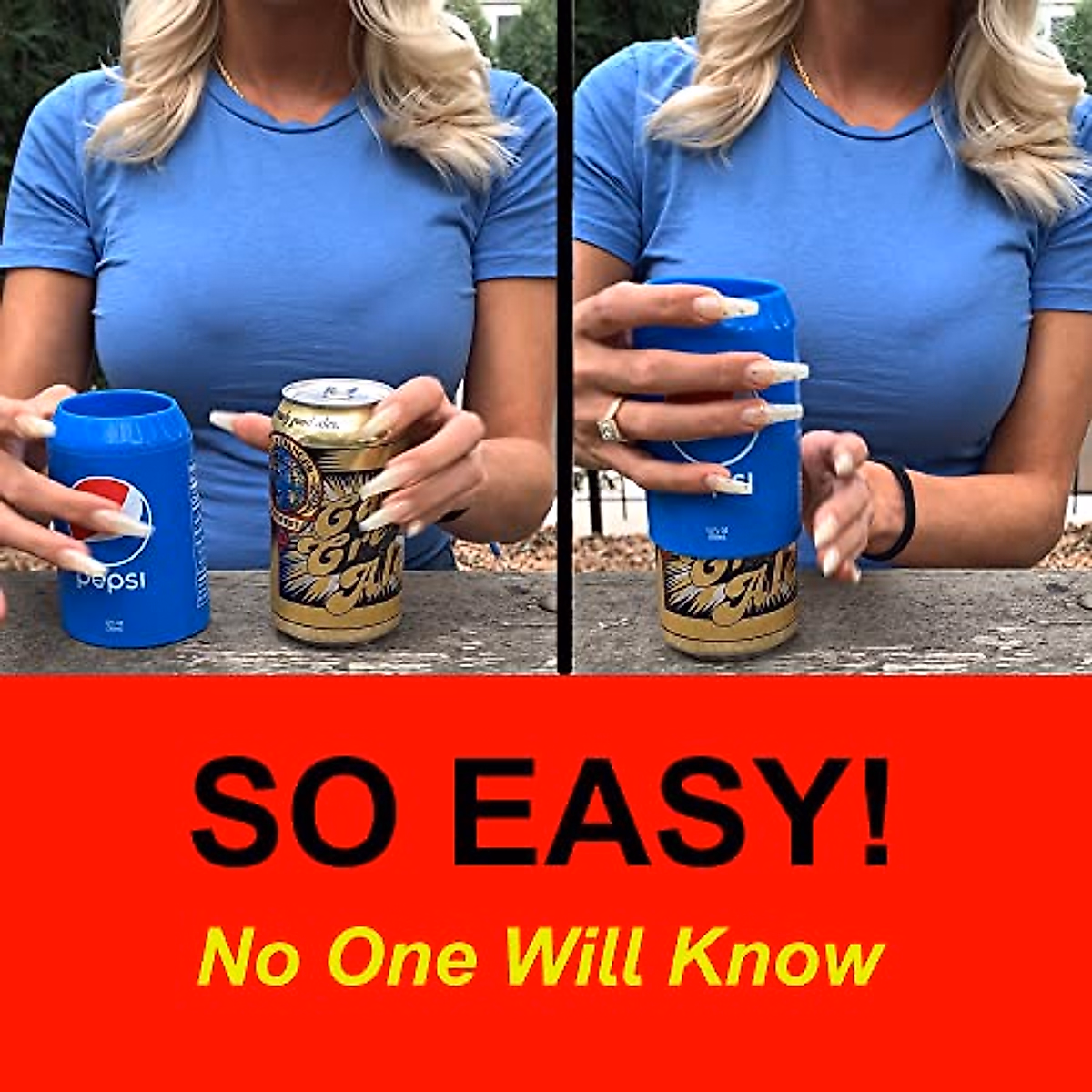 Akkeel Direct Beer Can Covers, Beer Sleeve, Can Cover with Easy On & Off Design - Perfect for Outdoor Parties, Parks, Travel, Beach & Sporting Event – Ultimate Solution to Hide a Beer – Pack of 6