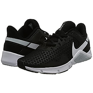 Nike Women's Legend Essential 2 Shoe, Black/White-Pure Platinum, 9