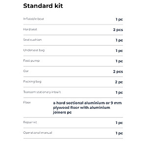 Yukona Inflatable Boat 310 TS Grey