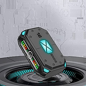 Qiopertar True Wireless Bluetooth Headset 5.3 Two-in-Ear High Sound Quality Noise Reduction Mechanical Technology No Delay Cool Sports Headset (Black)