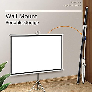 FMOGE 2 in 1 Portable Projector Screen, Fast-Folding 2.3Gain Projector Screen with Tripod Stand, for Home Theater Cinema Projector Screen, 60 Inches,16:9