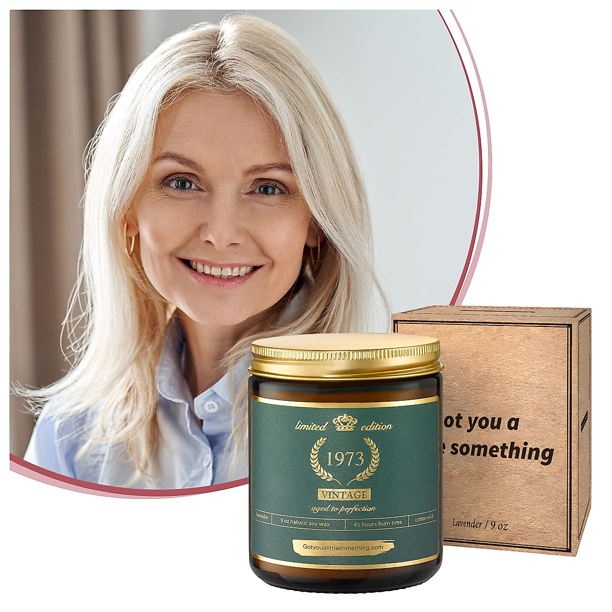 51st Birthday Candle - 1973 Happy 51 Years Old Bday Gifts for Mom Dad Friends Women Men Uncle Aunt boss Coworker | Funny Turning 51 Birthday Party Presents Ideas for Woman Friend