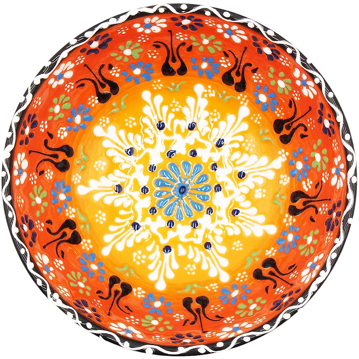 Küchengeräte 6.2" inc0 Hand-Painted Decorative Turkish Ceramic Bowl - Handcrafted Serving Bowl For Snacks Salad Noodle Cereal Rice Soup Pasta Serving - Best Gift Set