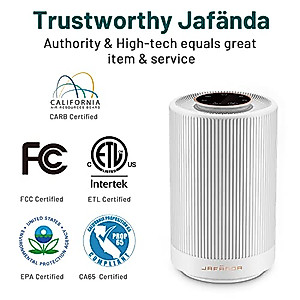 Jafanda Air Purifiers for Home bedroom,H13 True HEPA Coverage 450 sqft,23 dB Air cleaner with Brushless Motor,Effectively Remove Pollen Dust and Odor to Prevent Seasonal Air Diseases,Night Light