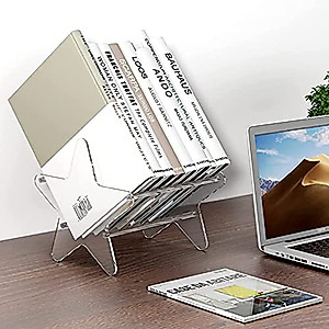 Vinyl Record Storage Stand, Acrylic Vinyl Record Storage Holder, Clear CD Organizer Holder for Single and Gatefold Albums