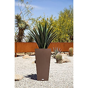 Veradek V-Resin Indoor/Outdoor Taper Planter (Espresso, 30 inch - 2 Pack)