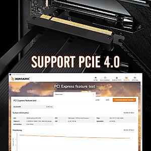 EZDIY-FAB Vertical PCIe 4.0 GPU Mount Bracket Graphic Card Holder with 5V 3 Pin ARGB LED Module, Video Card VGA Support Kit with PCIe 4.0 X16 Gen4 17cm/6.69in Riser Cable 90 Degree Right Angle (Black)