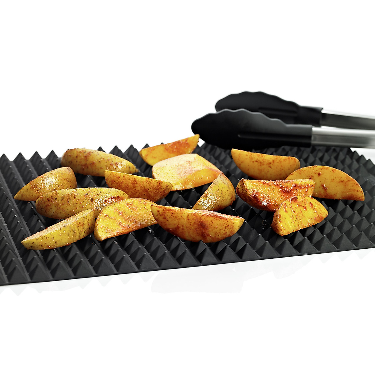 Lurch Germany Flexiform Fat-Reducing Pyramid Silicone Baking Mat 16.1 x 11.4 Inch - Black